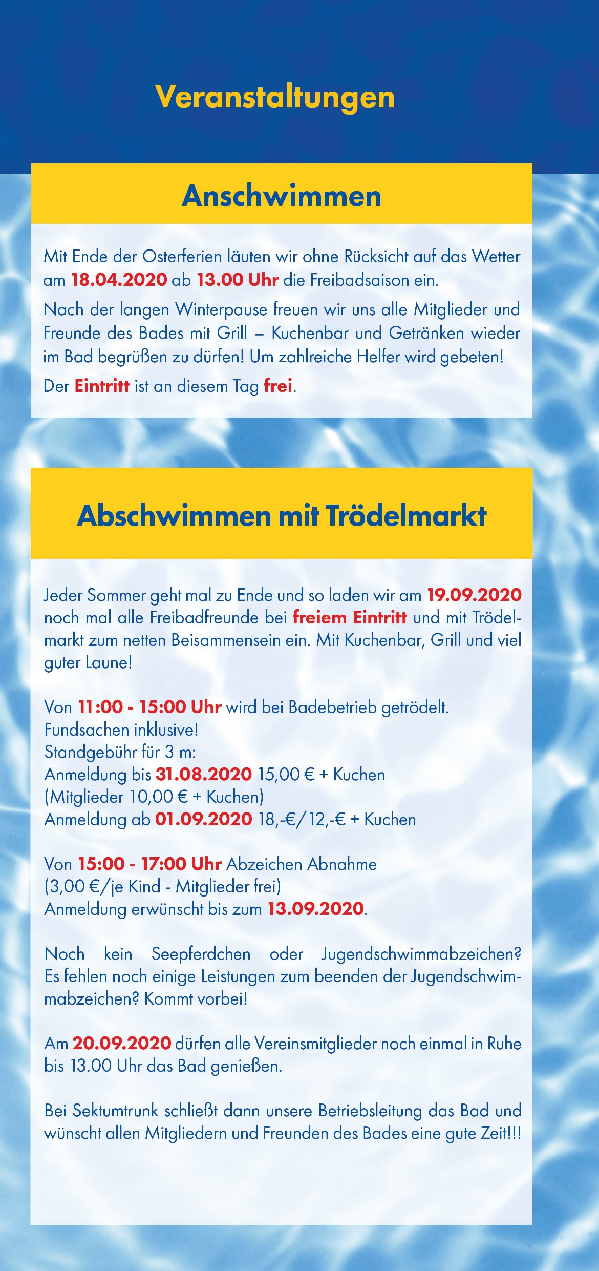Freibad Kaiserswerth - Flossen weg e.V. - Schwimmbad Düsseldorf Nord
