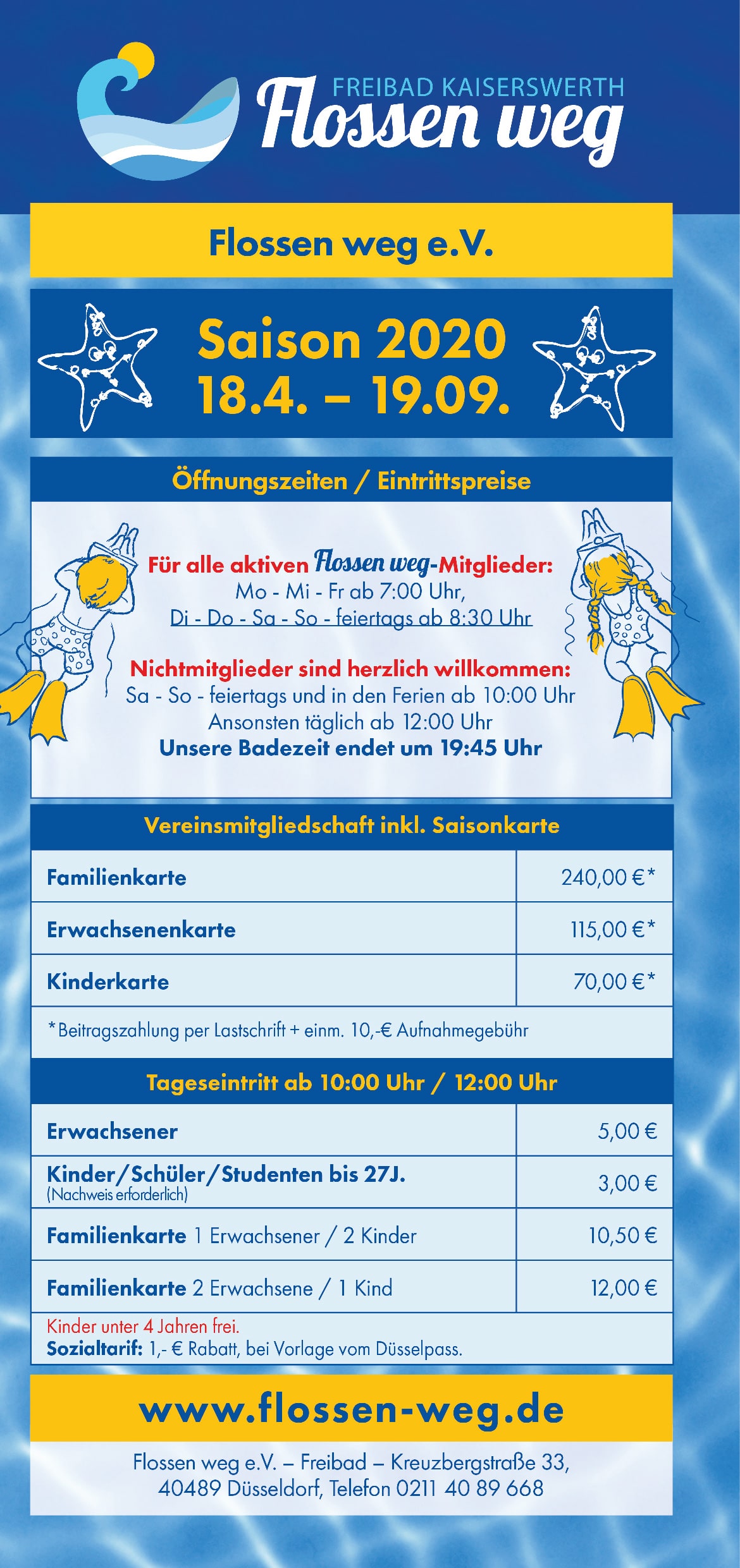 Freibad Kaiserswerth - Flossen weg e.V. - Schwimmbad Düsseldorf Nord